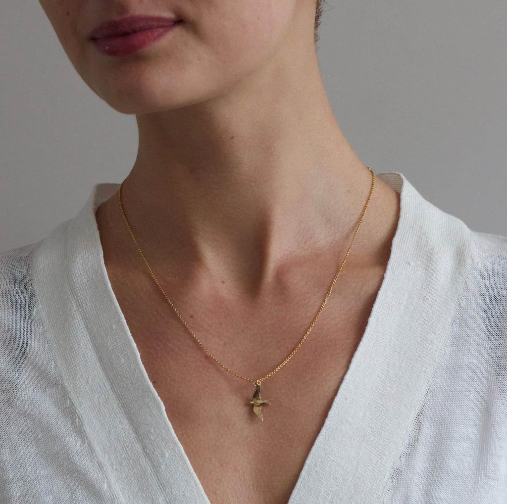 Alex Monroe Flying Swallow Necklace Gold – The Hambledon