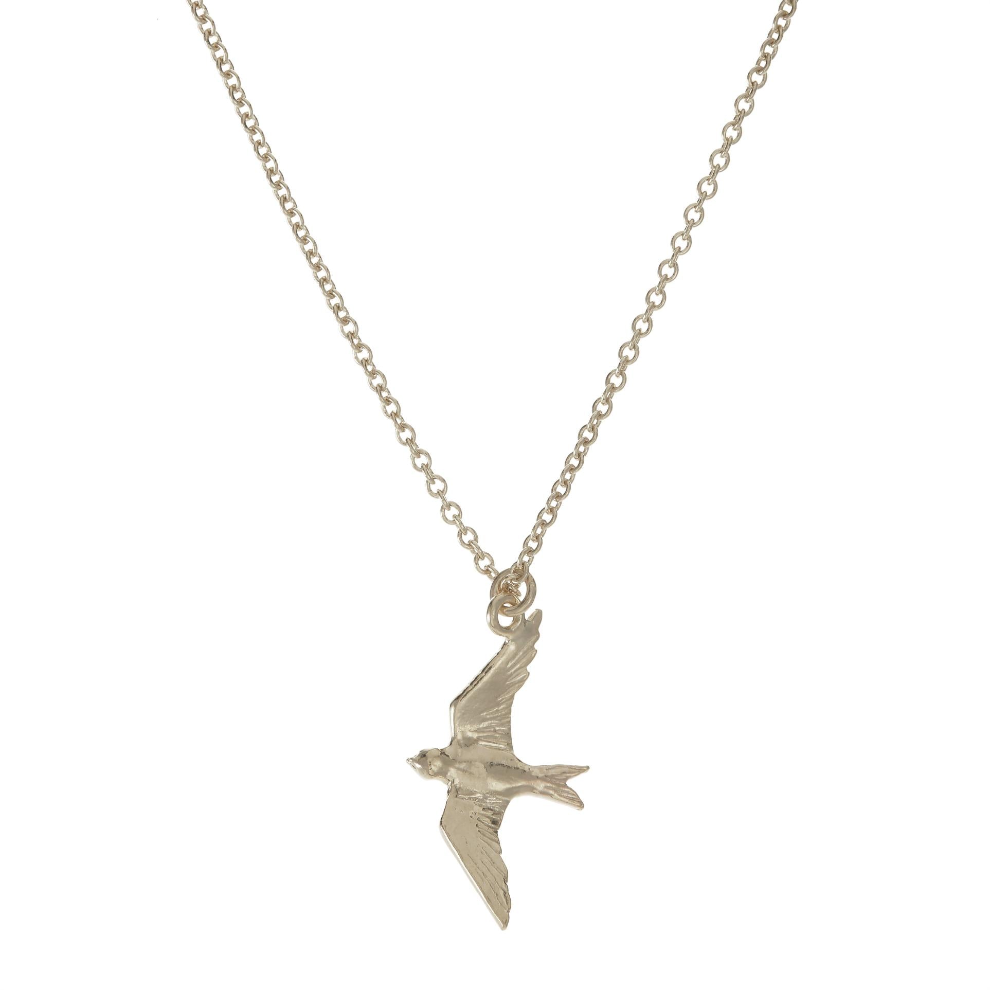 Alex Monroe Flying Swallow Necklace Silver – The Hambledon