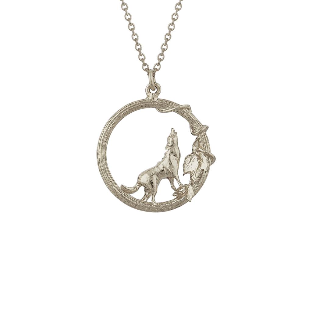 Alex Monroe Column Loop Necklace with Howling Wolf Silver – The Hambledon