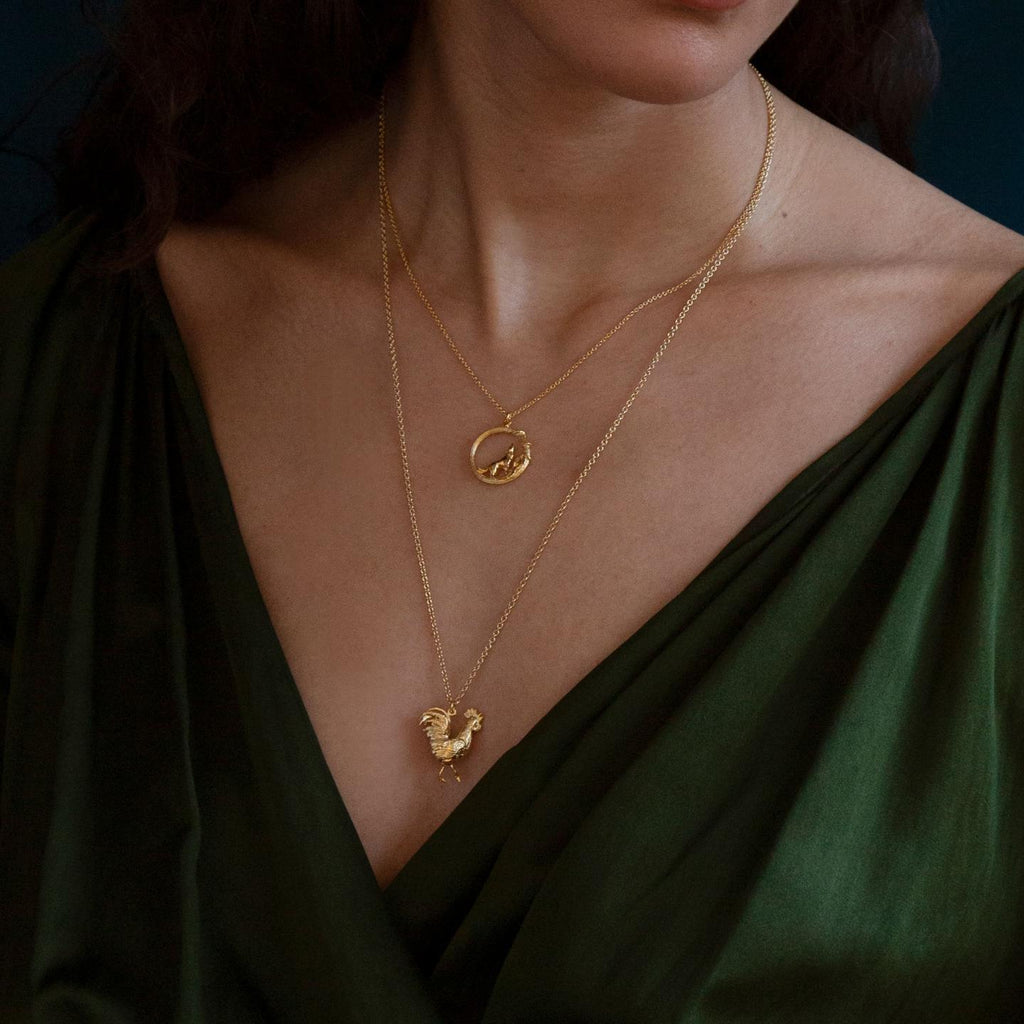 Alex Monroe Column Loop Necklace with Howling Wolf Silver – The Hambledon