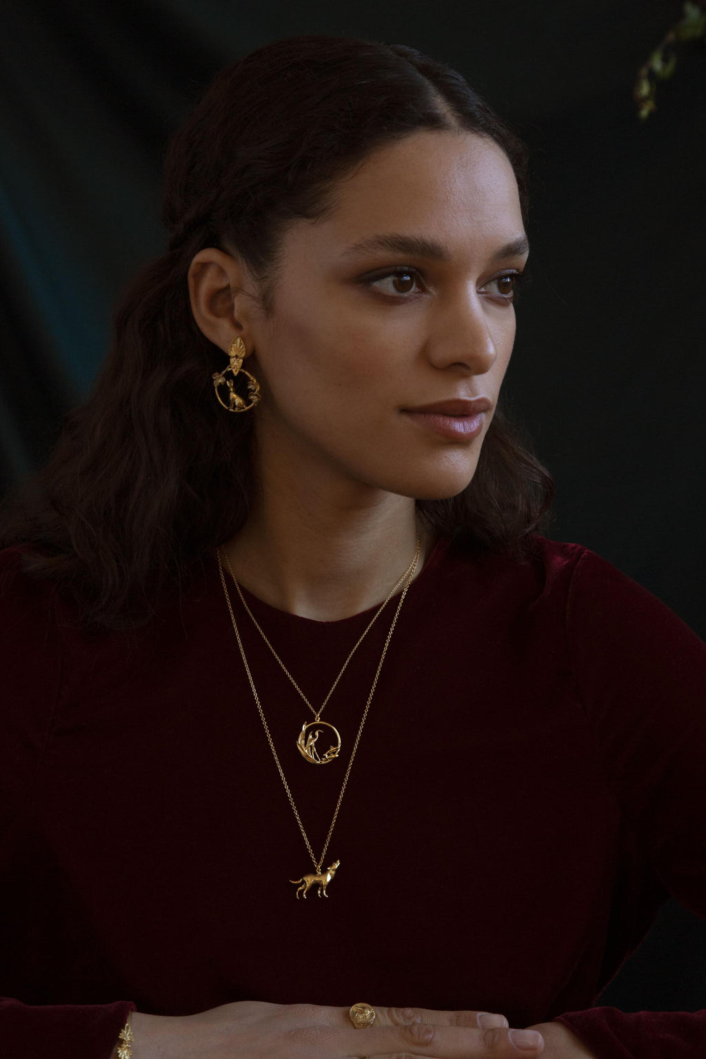 Alex Monroe The Heron and the Fish Loop Necklace Silver – The Hambledon