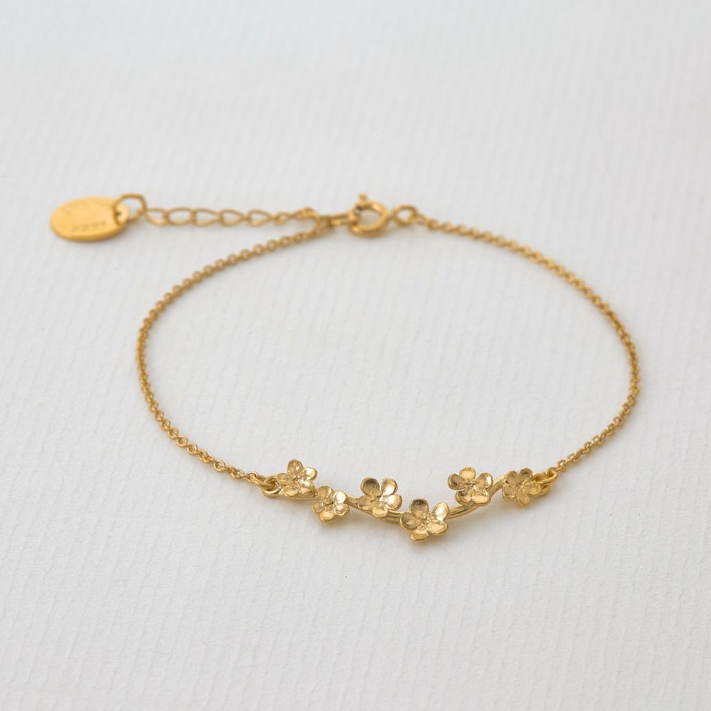 Alex Monroe Forget Me Not Bracelet Gold – The Hambledon