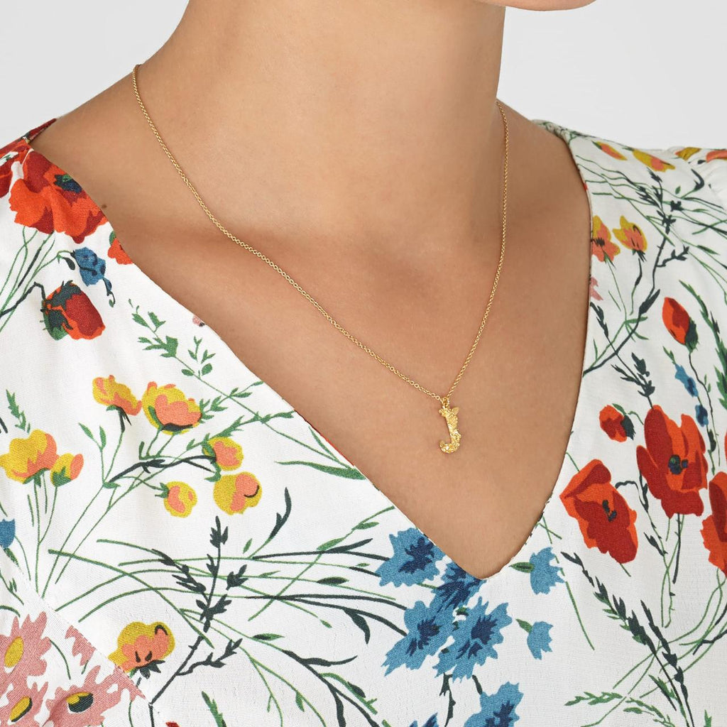 Alex Monroe Floral Alphabet J Necklace Gold – The Hambledon