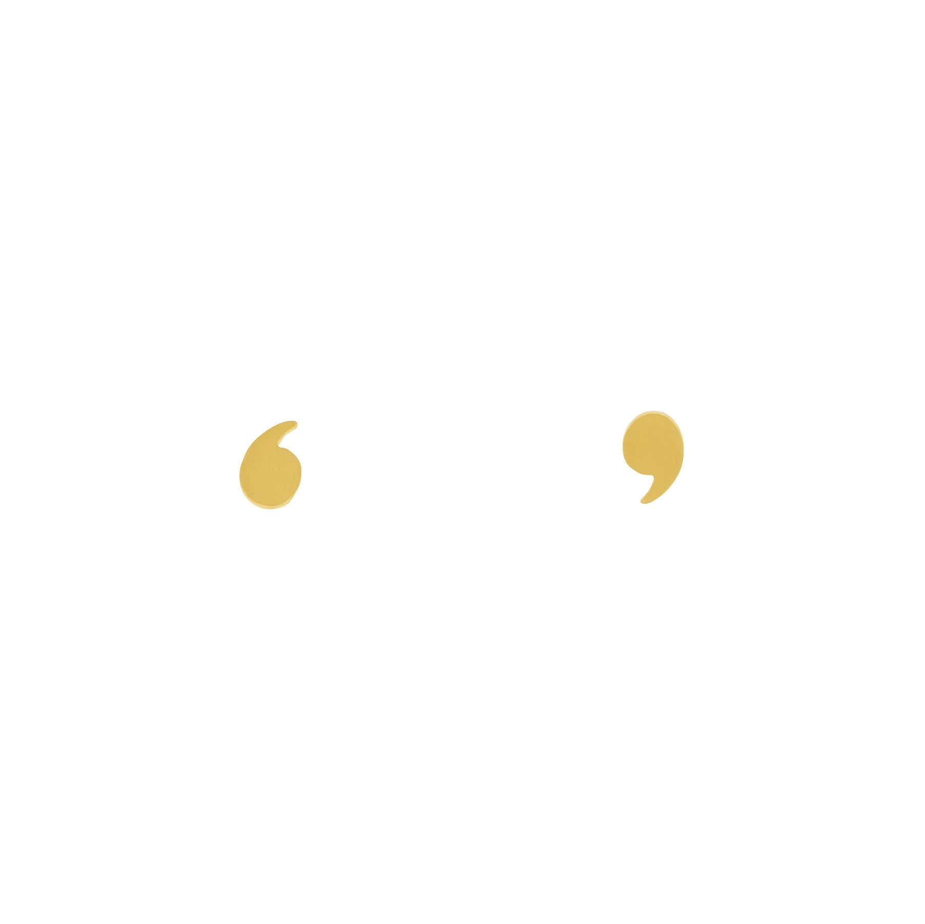 Alex Monroe Just my Type Quotation Mark Stud Earrings Gold – The Hambledon