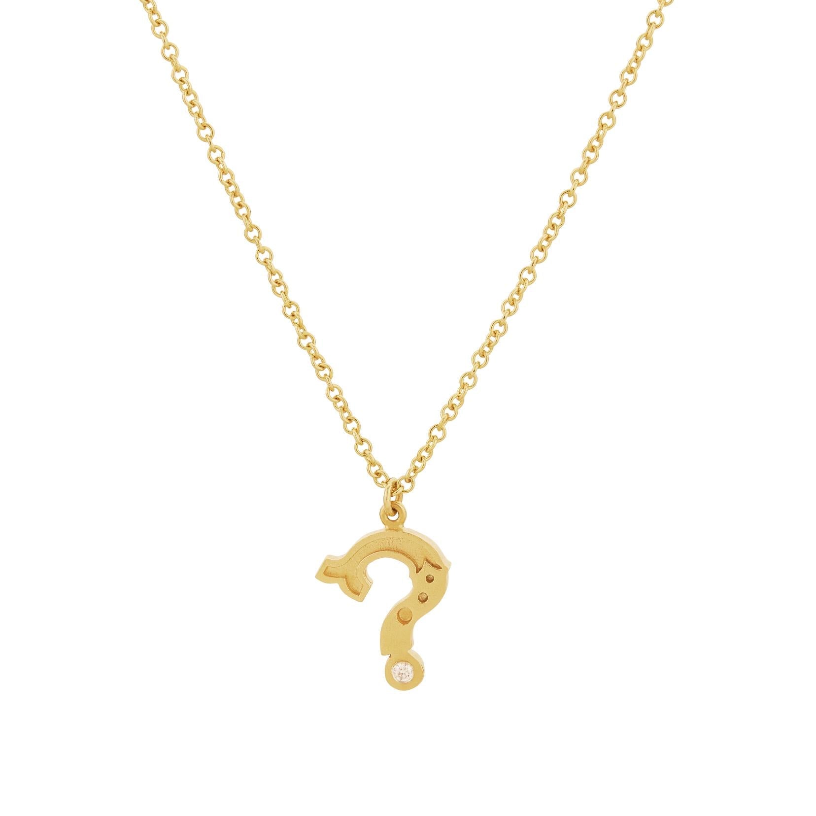 Alex Monroe Just my Type Question Mark Necklace Gold – The Hambledon
