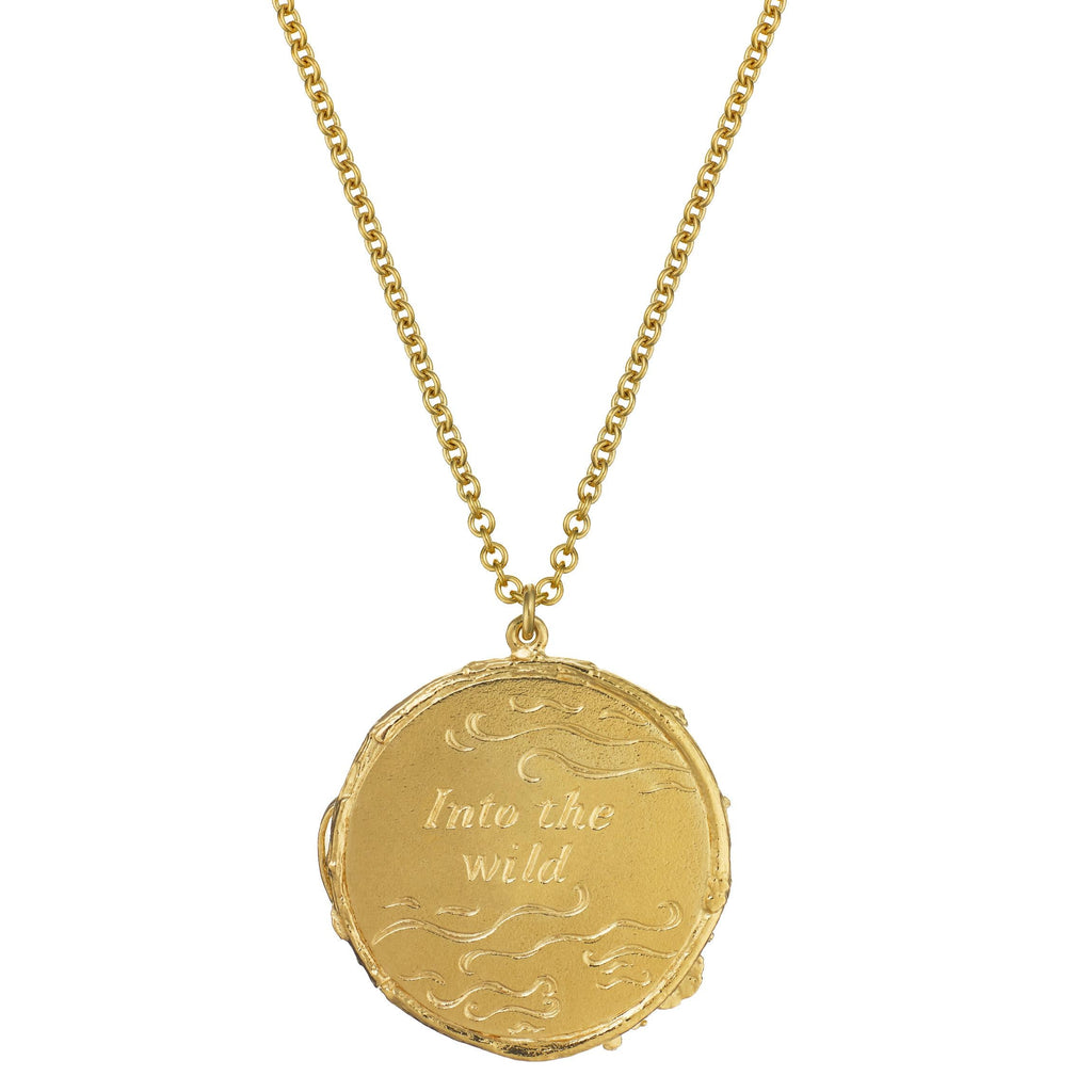 Alex Monroe Wild Swimming Medallion Necklace with "Into the Wild ...