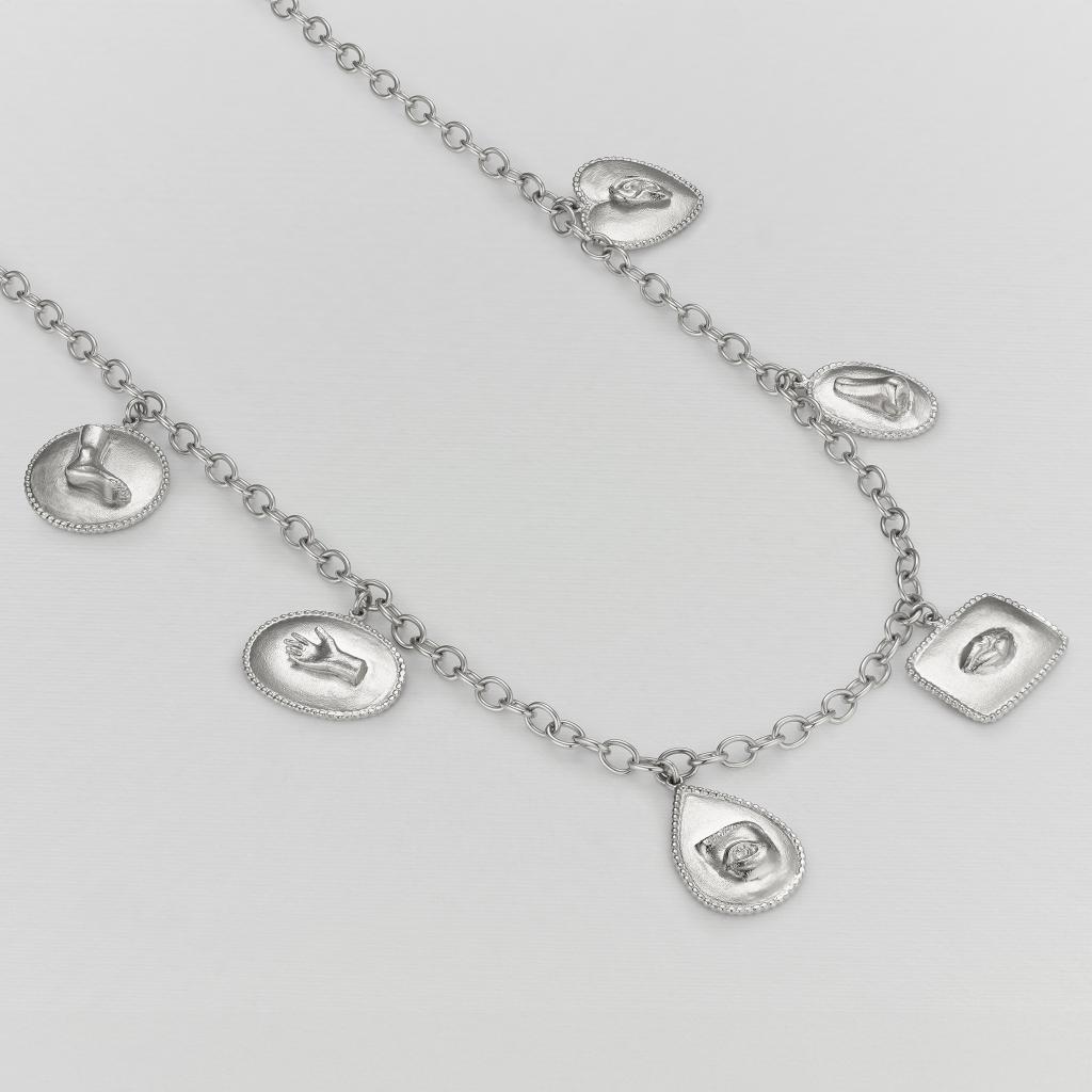 Alex Monroe Sensory Devotion Large Charm Necklace Silver – The Hambledon