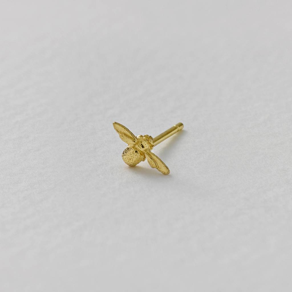 Alex Monroe Itsy Bitsy Bee Single Stud Earring 18ct Solid Gold – The ...