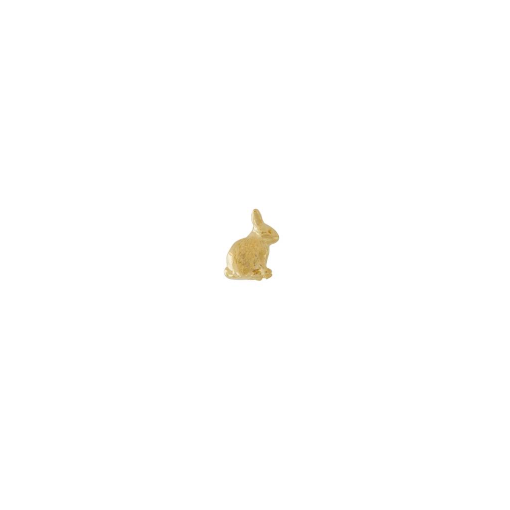 Alex Monroe Teeny Tiny Sitting Bunny Single Stud Earring 18ct Solid ...
