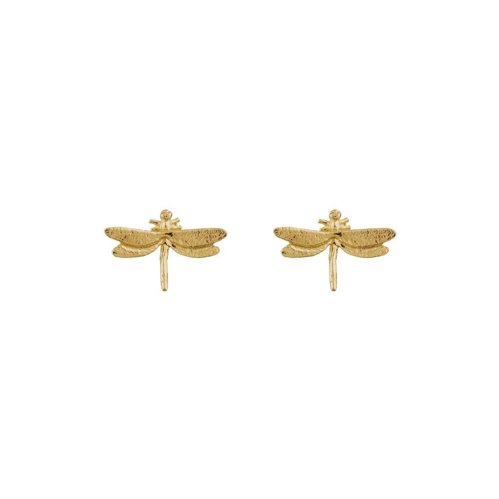 Alex Monroe Teeny Tiny Dragonfly Stud Earrings 18ct Solid Gold – The ...