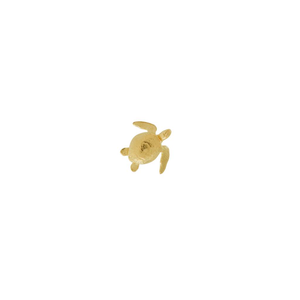 Alex Monroe Teeny Tiny Sea Turtle Single Stud Earring 18ct Solid Gold ...