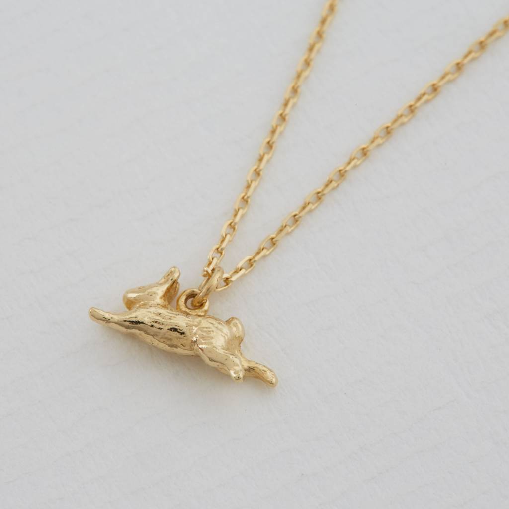 Alex Monroe Teeny Tiny Leaping Rabbit Necklace 18ct Solid Gold – The ...