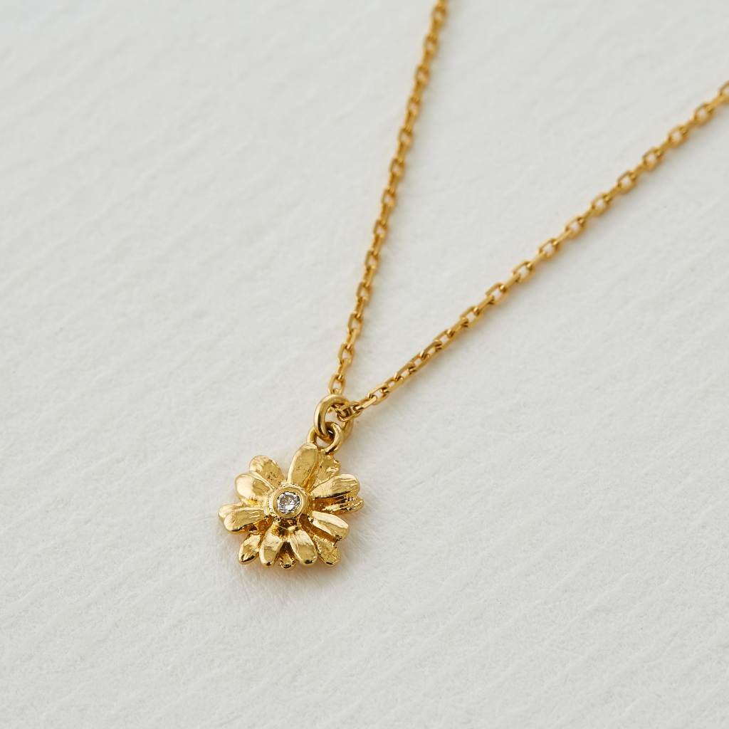 Alex Monroe Teeny Tiny Diamond Daisy Necklace 18ct Solid Gold – The ...