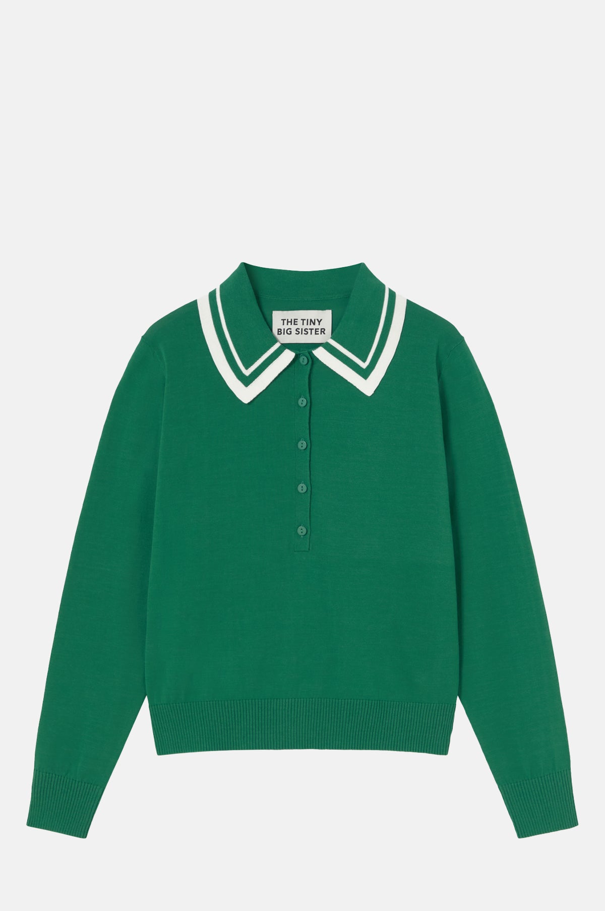 The Tiny Big Sister Frank Polo Sweater Dark Emerald – The Hambledon