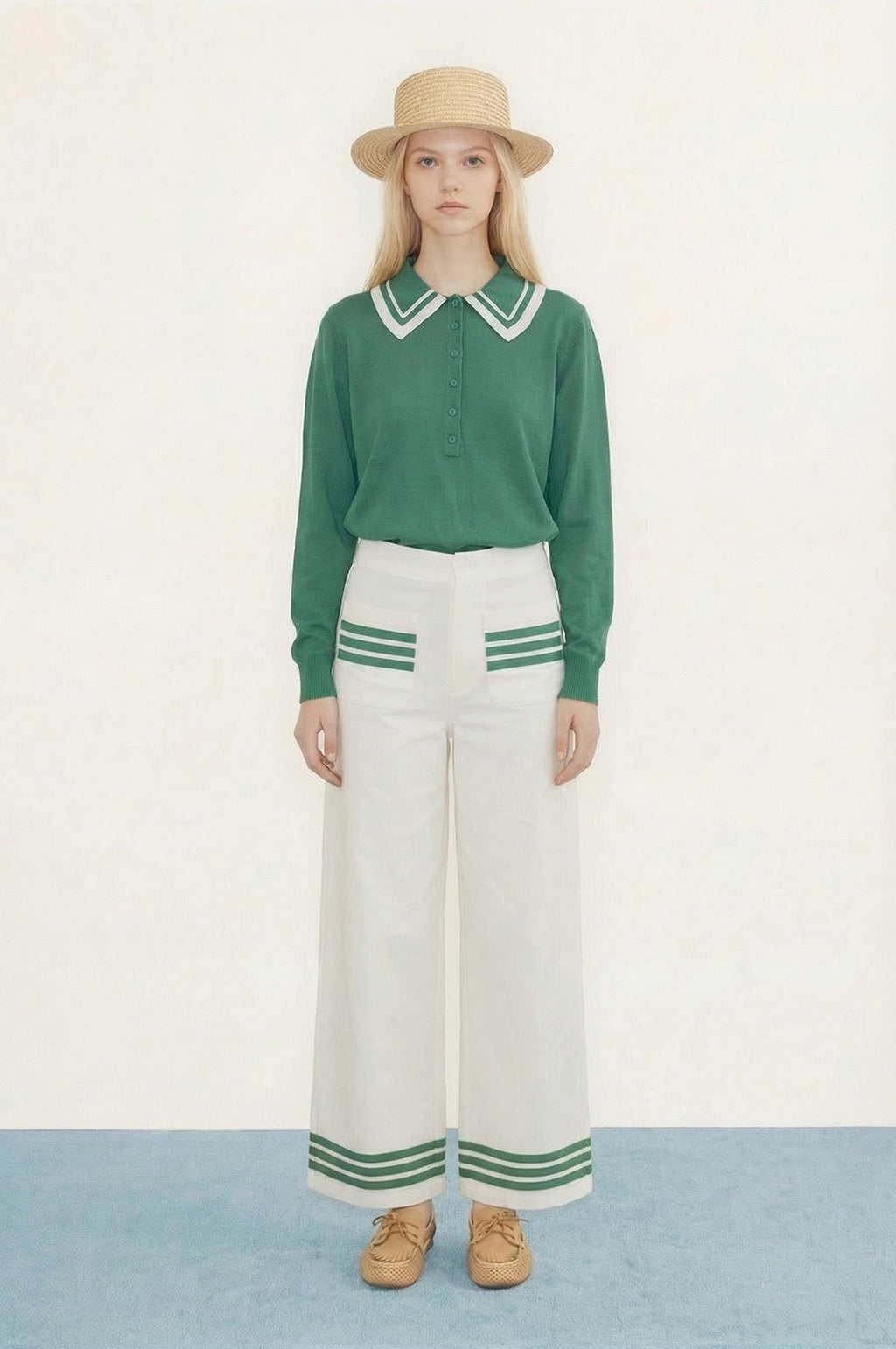 The Tiny Big Sister Frank Polo Sweater Dark Emerald – The Hambledon