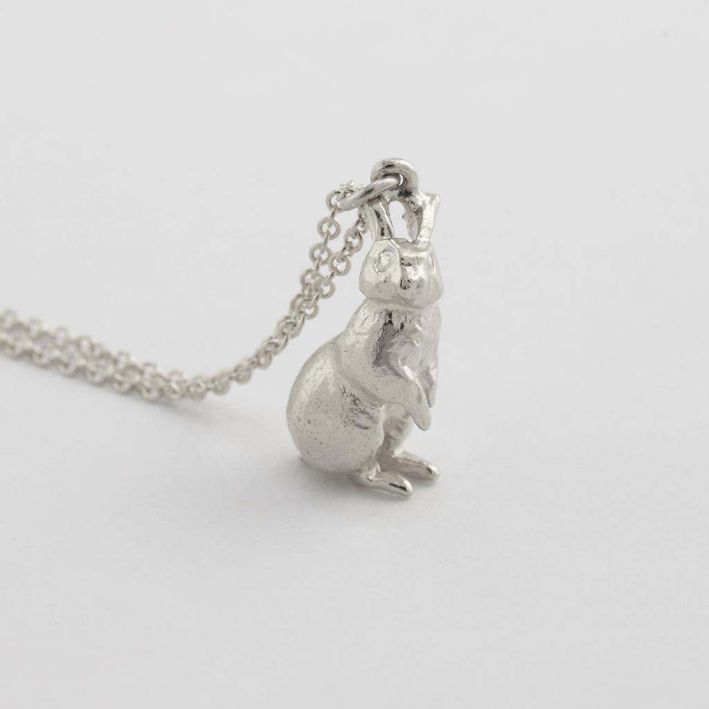 Alex Monroe White Rabbit Necklace Silver – The Hambledon