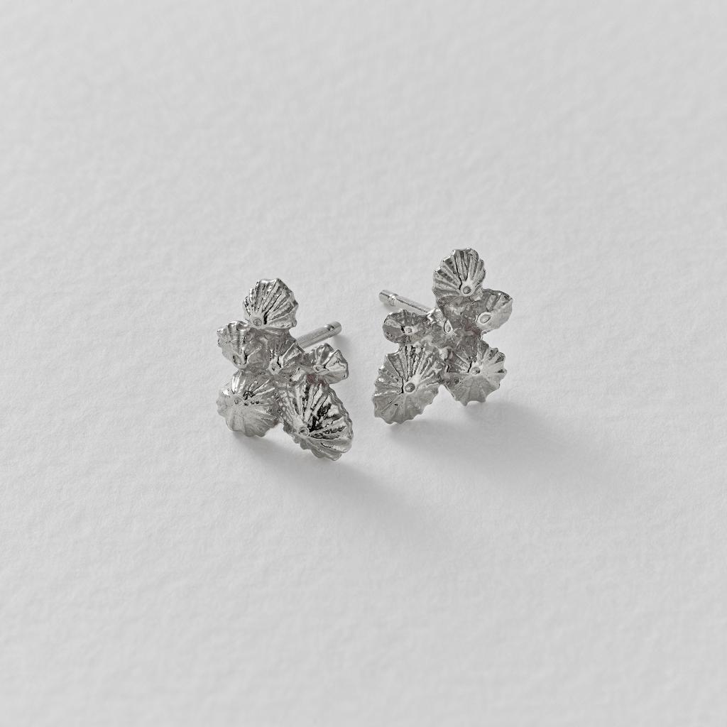 Alex Monroe Limpet Cluster Stud Earrings Silver – The Hambledon